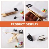 HOMEMAXS 1 Set Mini Ironing Table Toy Black Wooden for Parents Childs ...