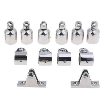 2pcs 90 Degree Boat Rail Fittings Round Base for 25mm Tubing, Marine ...