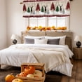 Curtain Valance for Windows, Christmas Tree Elk Shadow Winter Snowflake ...