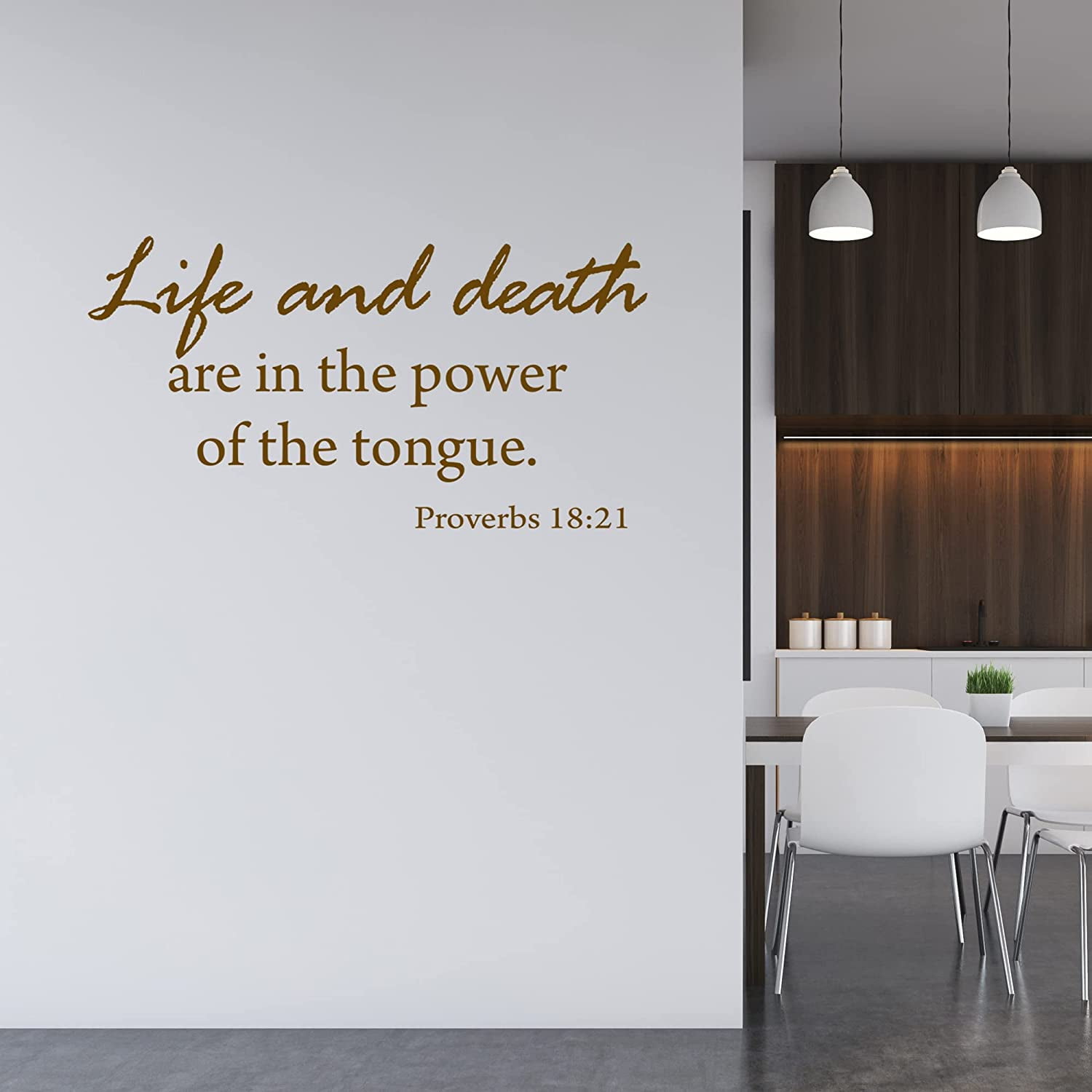 VWAQ Life and Death are in The Power of The Tongue Vinyl Wall Art ...