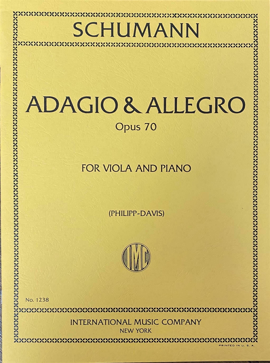 Schumann, Robert - Adagio and Allegro, Op. 70. For Viola and Piano (IMC ...