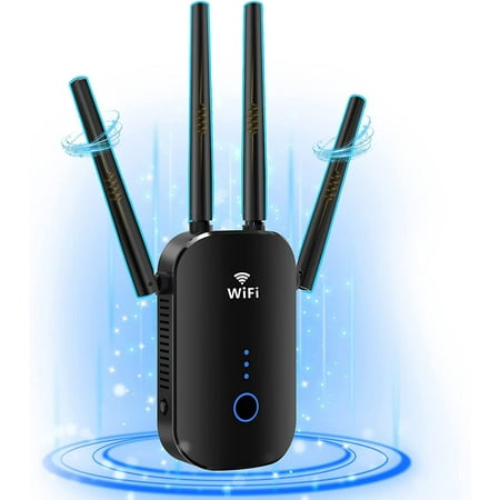 WiFi Repeater, WiFi Range Extender Wireless WiFi Amplifier 1200Mbps ...