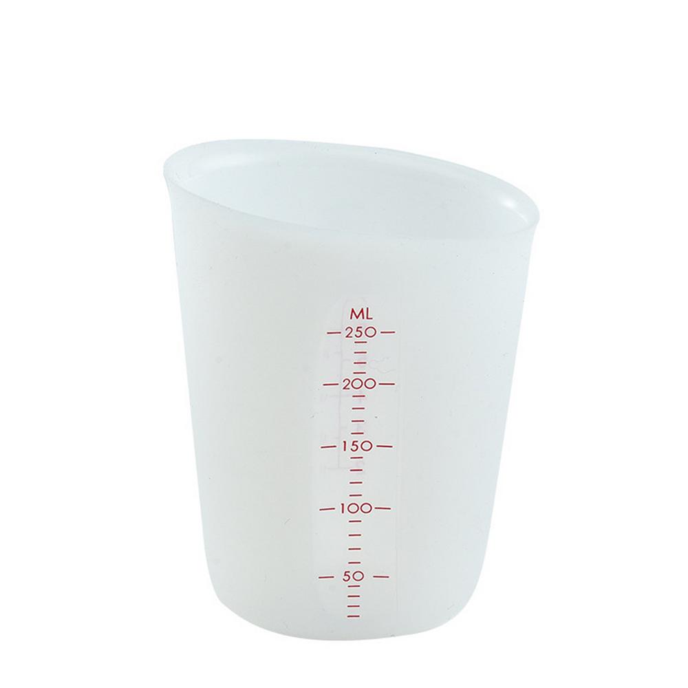 250mL/500mL Scale Measuring Cup Reusable Kitchen Silicone Measuring Cup ...