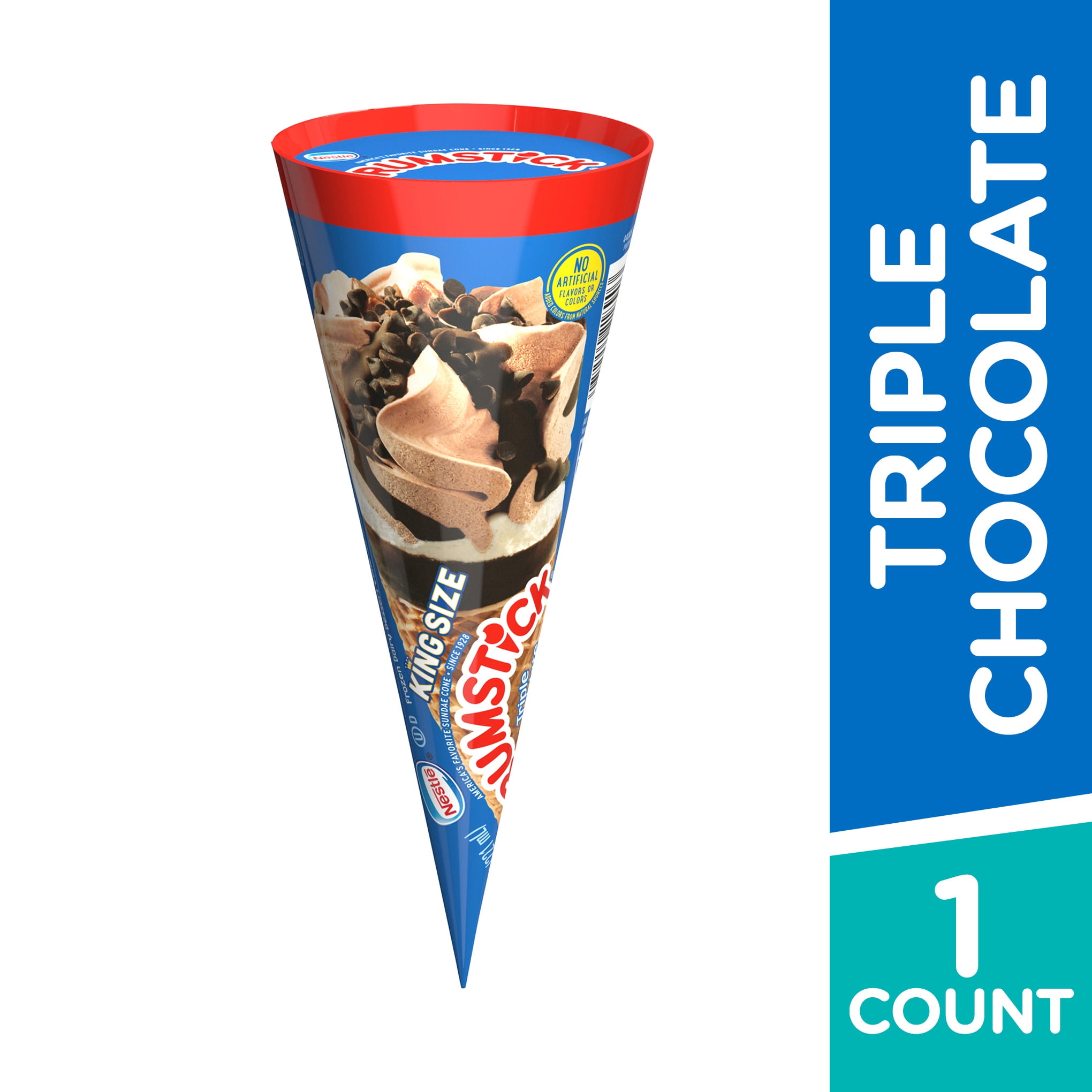 Nestle Drumstick Triple Chocolate King Ice Cream Cone, 1 Ct – Walmart ...