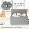 BTMWAY Kids Storage Bench with Safety Hinges and Large Capacity, Gray ...