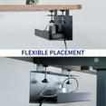 VIVO Black 17 inch Clamp-on Cable Management Power Strip Trays - 2 Pack ...