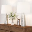 Safavieh Harlee Modern Glam 22.5 in. H Table Lamp, Chrome, Set of 2 ...