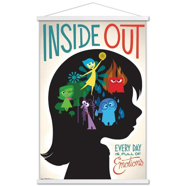 Disney Pixar Inside Out - Emotions Wall Poster with Wooden Magnetic ...