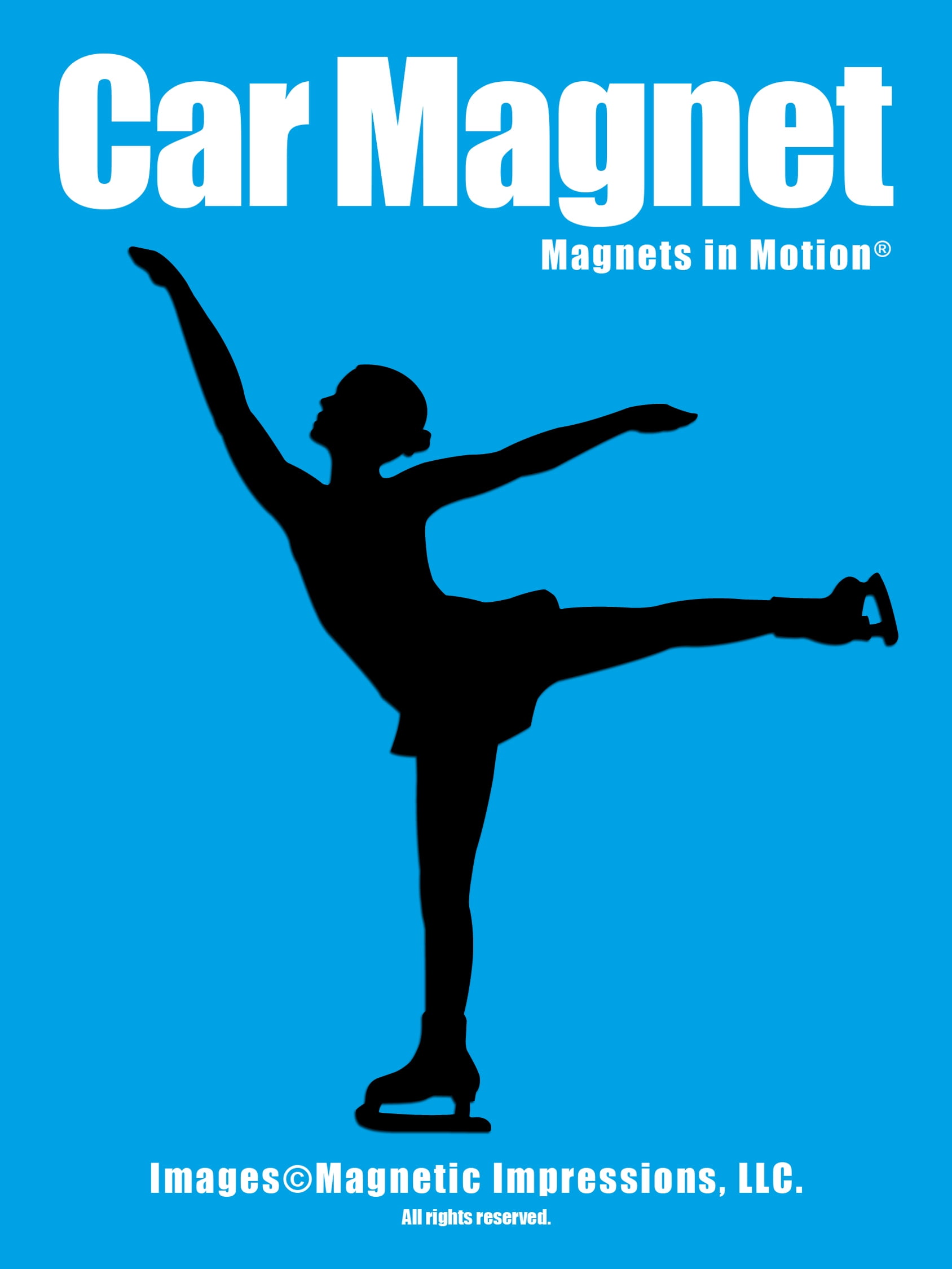 Magnets in Motion Figure Skater Spiral Car Magnet Black - Walmart.com
