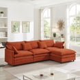 105" Modular Sectional Couch,Upholstered Soft Chenille Fabric Sofa,3 ...