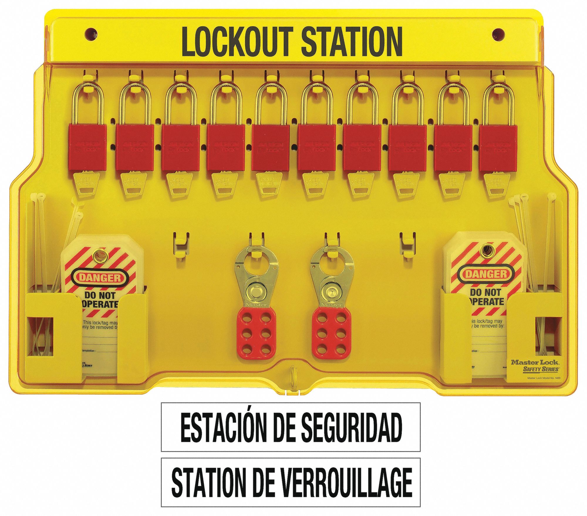 Master Lock Safety Series Lockout Stations with Key Registration Card ...