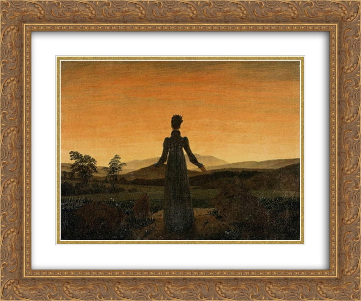 Caspar David Friedrich 2x Matted 24x20 Gold Ornate Framed Art Print ...