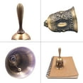 Loud Hand Bells, Dinner Bell for Inside Classroom, Bronze Retro Hand ...
