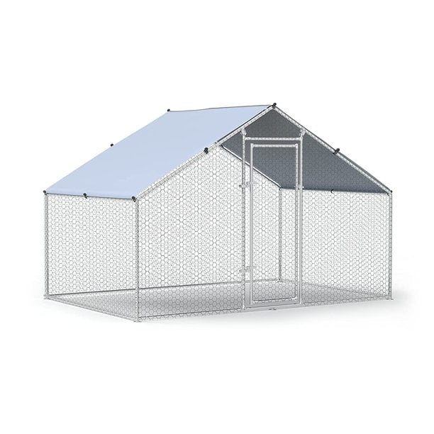 Geeloon Extra Large Chicken Coop Run Pen Cage Hen House W/ Cover 10x7ft ...