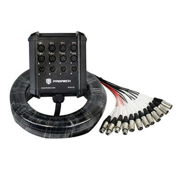 Rockville SX1225 12 Channel 25 Foot XLR Snake Cable, 100% OFC, Double ...
