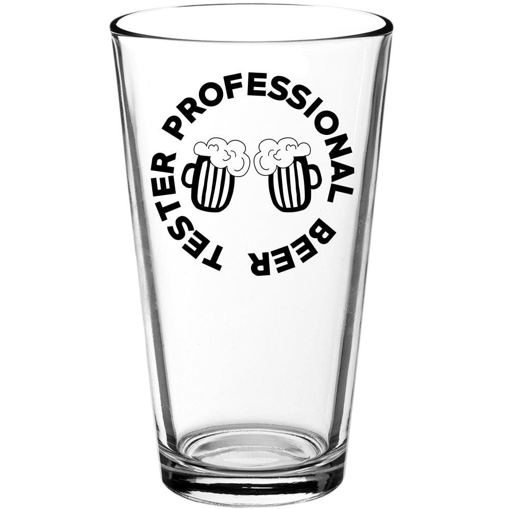 Professional Beer Tester Funny Beer Pint Glass - Gift Idea - Walmart.com