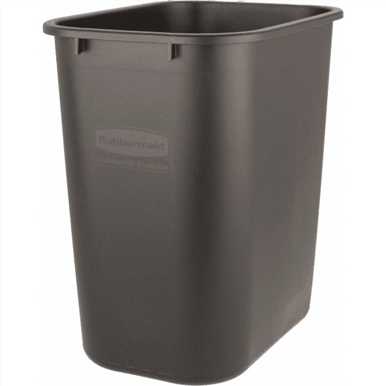 Rubbermaid 7 gal Slim Plastic Office Waste Basket Small Garbage Bin Black Walmart