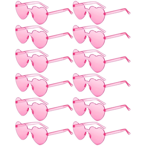 ShenMo 12 Pack Heart Shaped Sunglasses, Sun Glasses, Heart Shaped ...