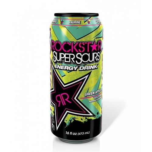 Rockstar Green Apple Sours Energy Drink 16 Oz Cans - Pack of 24 ...