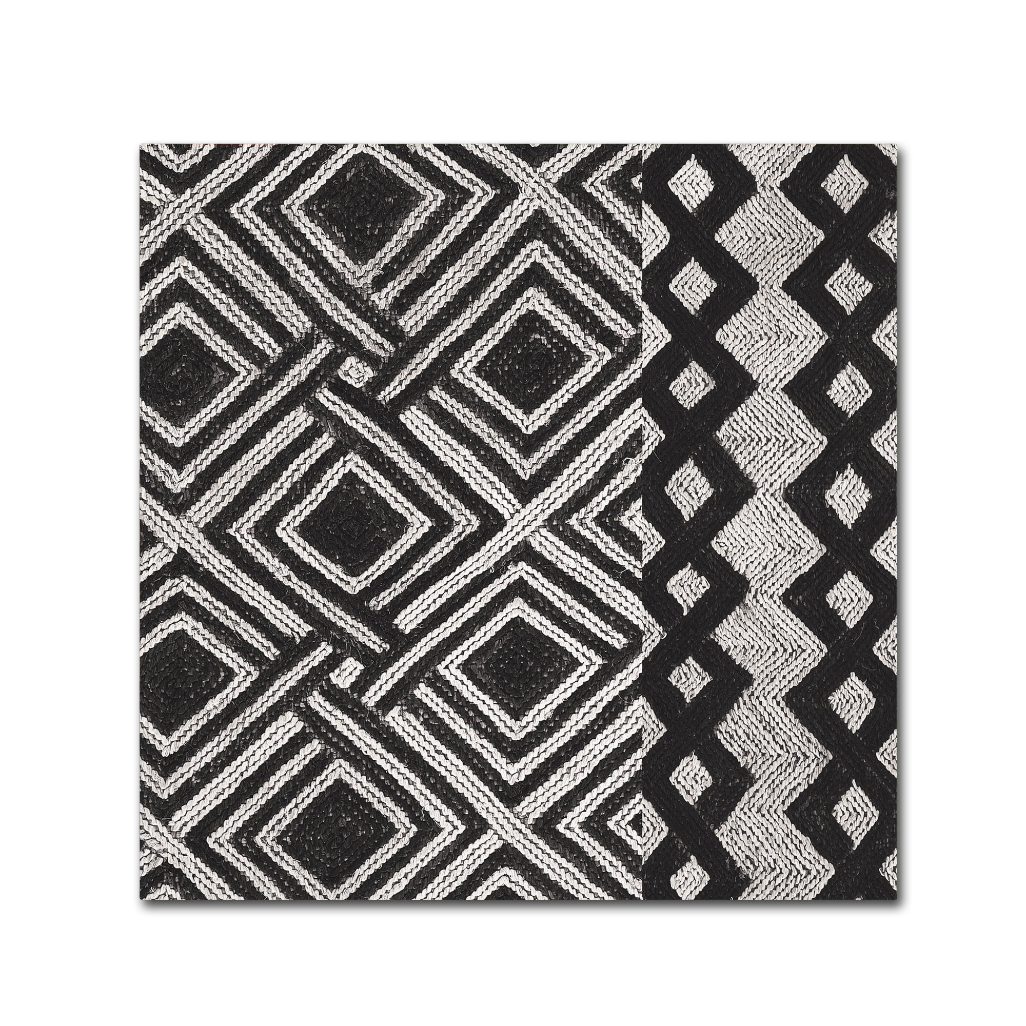Trademark Fine Art 'Kuba Cloth Mat III Crop BW' Canvas Art by Wild ...