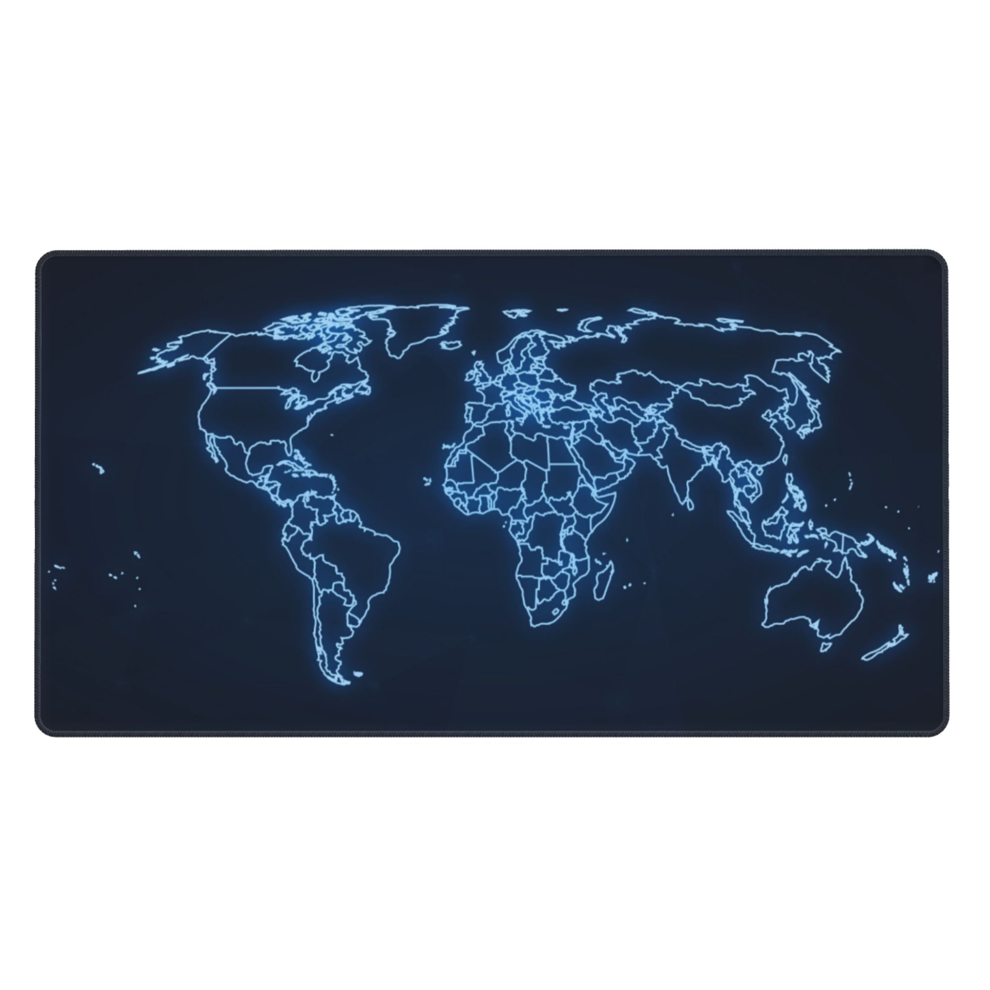 Large Mouse Pad, Cyber World Earth Map Non-Slip Waterproof Rubber ...