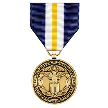 Honorable Discharge Commemorative Medal - Yellow, Blue, White, Red ...