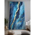 Abstract Art Sheer Curtains 108 Inch Long 1 Panel Water Ripple Blue ...