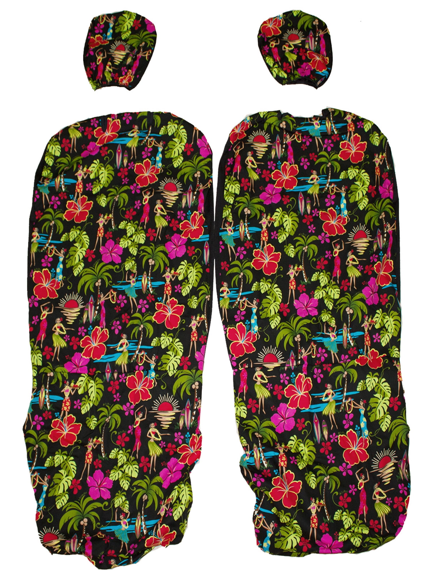 Hawaii Hula Girls Set of 2 Front Bucket Seat Covers. Hawaiian Car Seat ...