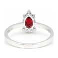 GEMHUB 2.64 Ct. Ruby Pear Solitaire Ring 925 Sterling Silver ...