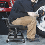 M-AUTO Rolling Garage Stool, Adjustable Height Mechanic Seat with Tool ...