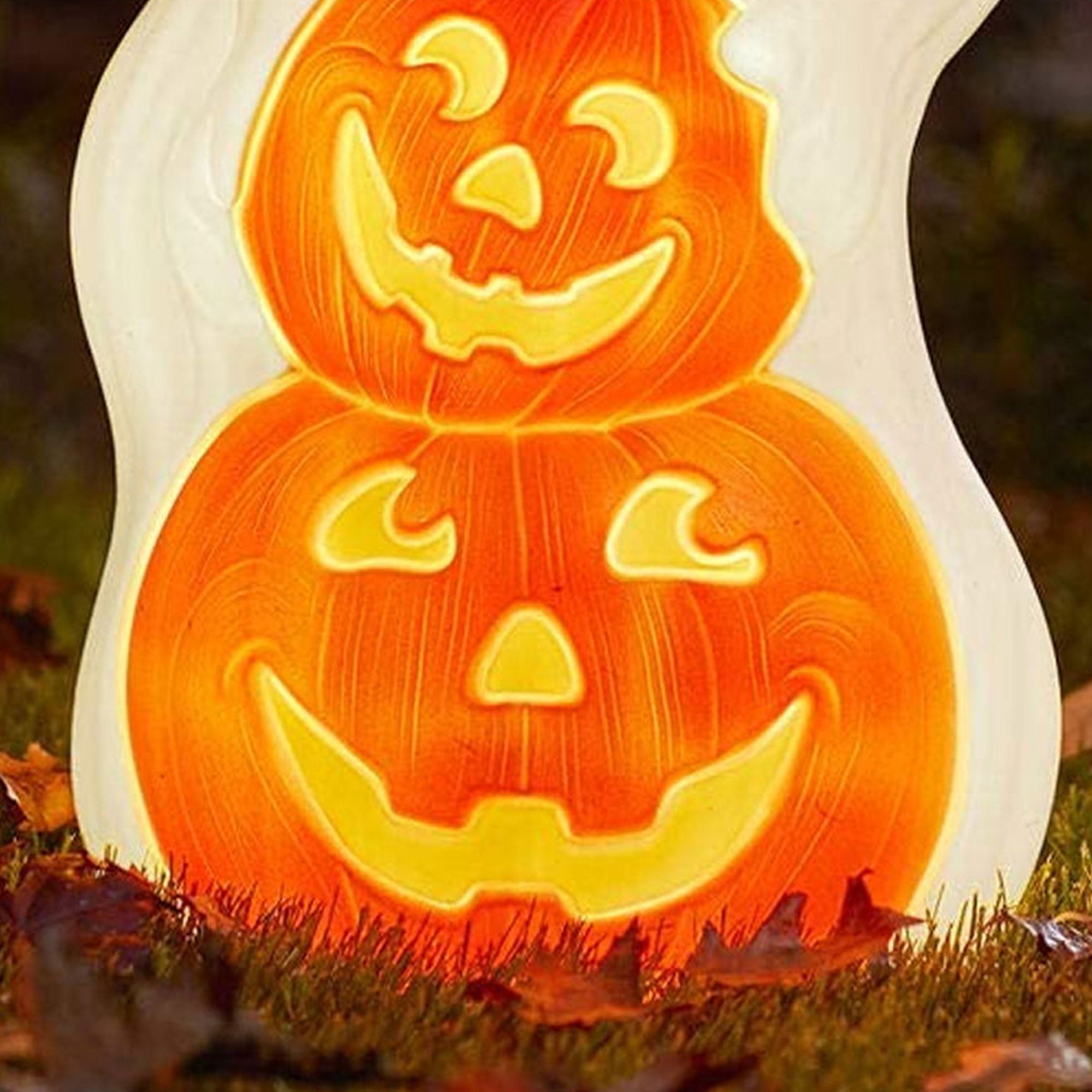 Buy Union Products Light Up Ghost and Pumpkin Halloween Outdoor ...