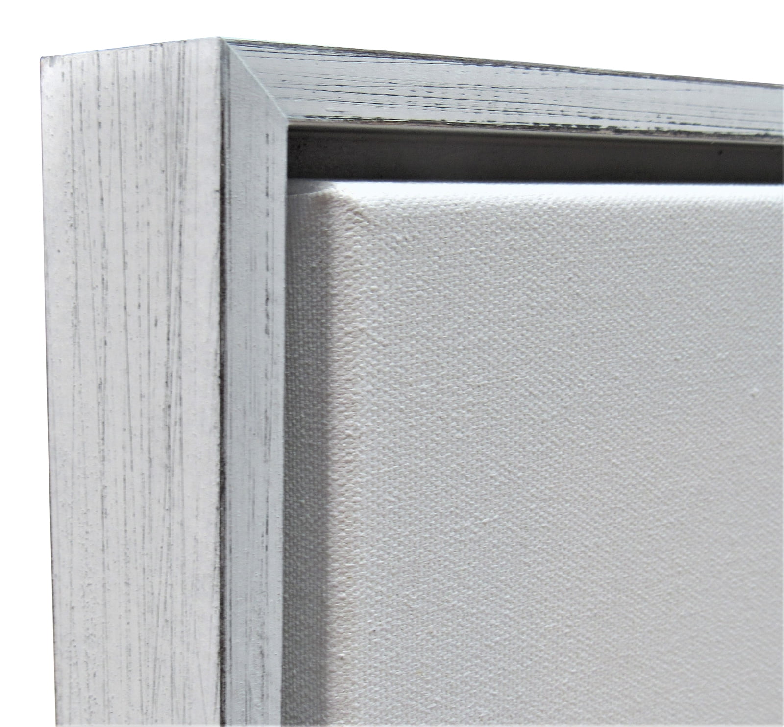 Weathered White Floater Frame for 1.5" deep Canvas, (Different Sizes ...
