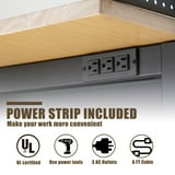 48" Workbench with Pegboard and Drawers, Dextra Height Adjustable ...