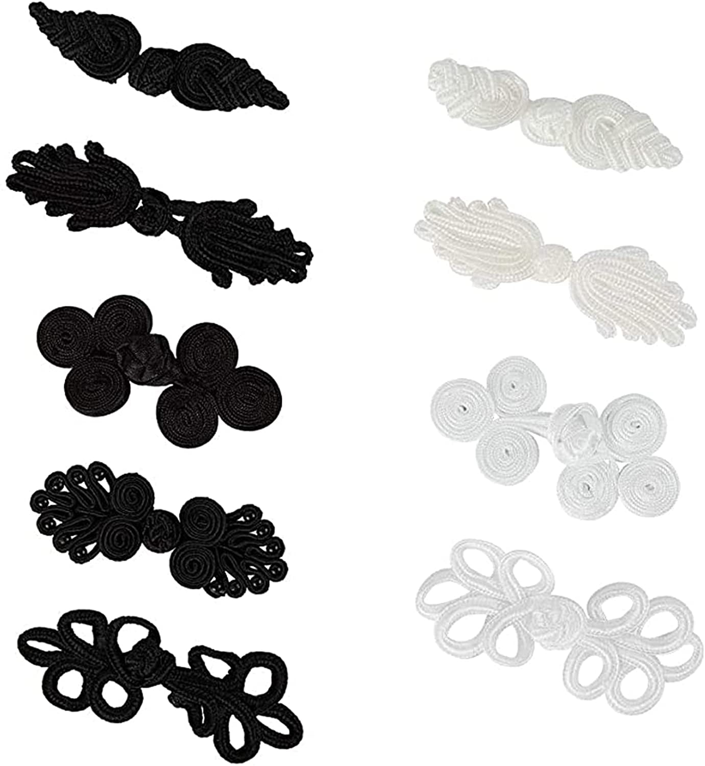 40 Pairs Chinese Closure Buttons Knots Frog Buttons Closure Knots ...