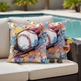 Baseball Sports, Outdoor Waterproof Throw Pillow Covers 20x20 Set of 2 ...