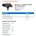 MAP Sensor - Compatible with 2008 - 2019 Hyundai Sonata 2009 2010 2011 ...