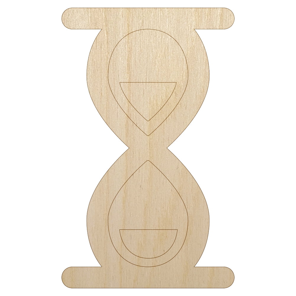 Sand Timer Wood Shape Unfinished Piece Cutout Craft DIY Projects - 4.70 ...