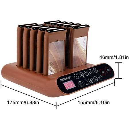 Bmatwk T116A Restaurant Pager,Social Distancing Buzzer,Low Battery ...