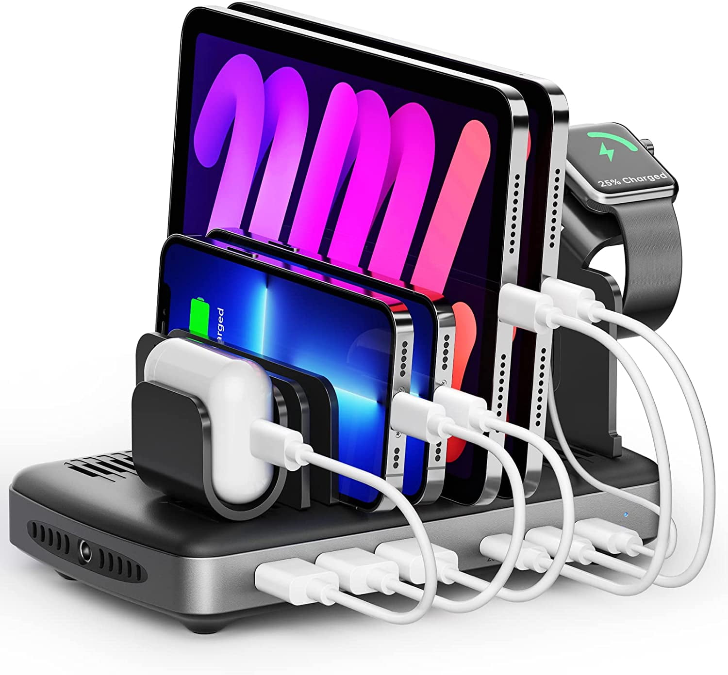 UNITEK USB C Charging Station for Multiple Devices Apple, 120W 6 Port ...