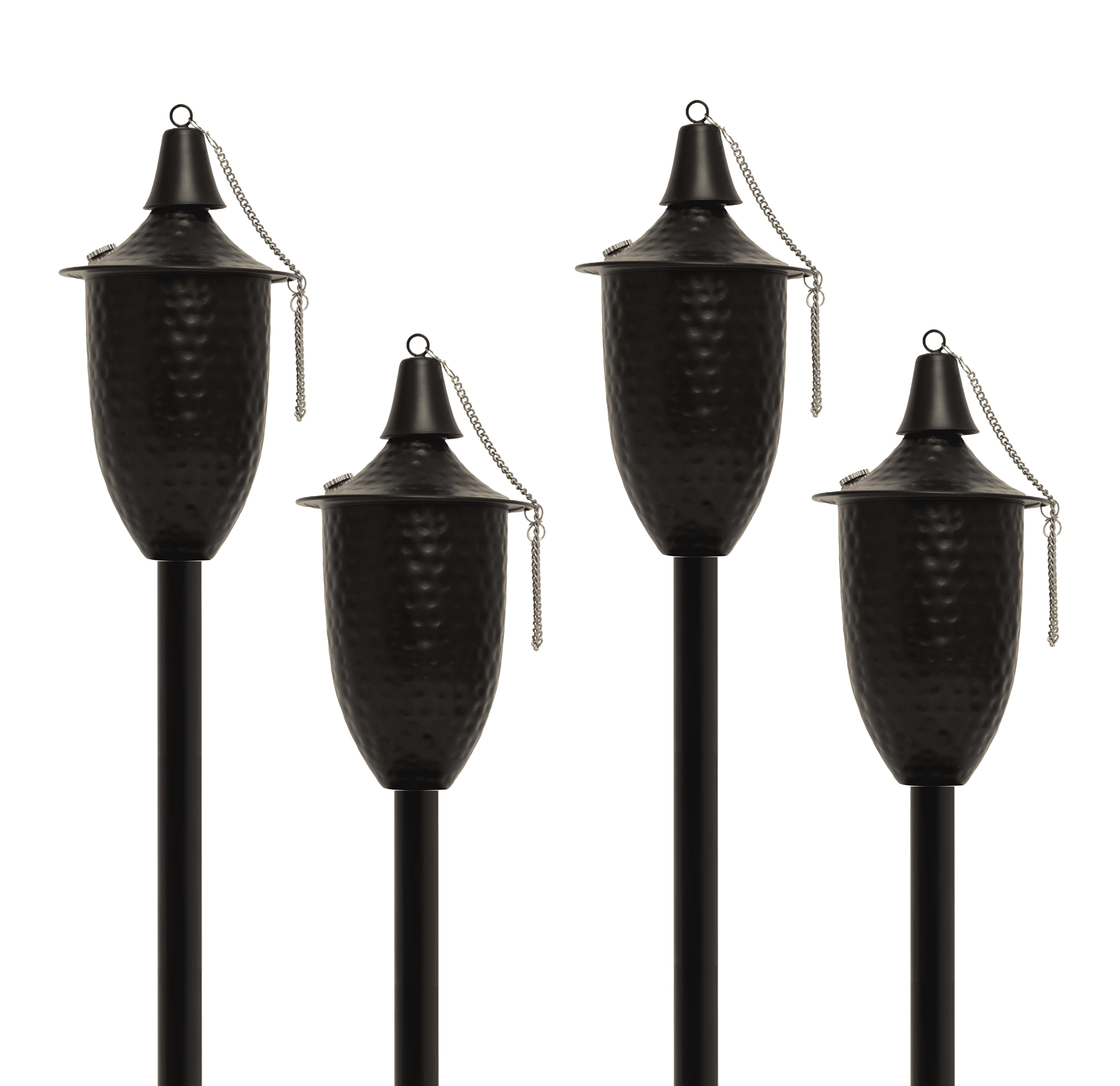 Legends Direct Elegant Set of 4 Tiki Style torches for outside Torch ...