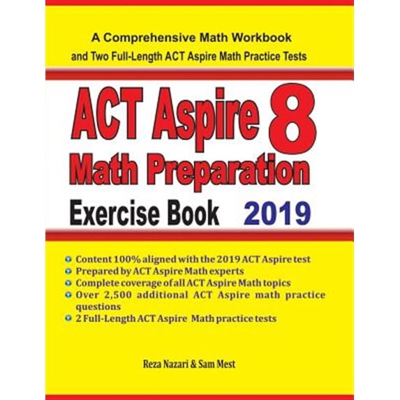 Pre-Owned ACT Aspire 8 Math Preparation Exercise Book : A Comprehensive ...