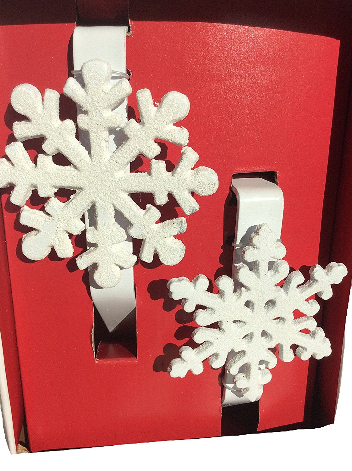 Holiday Time White Snowflake Christmas Stocking Holders Set of 2 Walmart