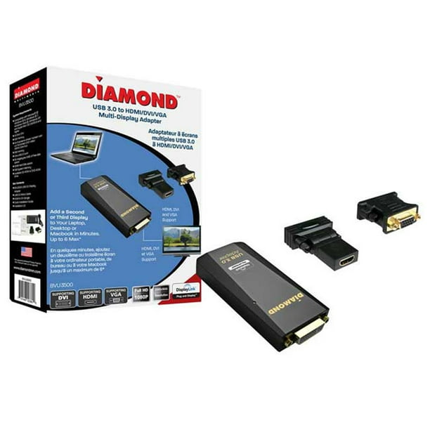 Diamond Multimedia USB 3.0 to VGA/DVI/HDMI Video Graphics Adapter up to ...