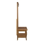 Linon Santa Fe Hall Tree with Four Hooks, Antique Brown Finish ...