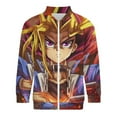 Anime Yu-Gi-Oh Fashion Jacket Mens Windbreaker Coat Lightweight Zipper ...