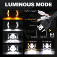 For Suzuki DRZ400SM DRZ400S DRZ400 Motorcycle 4x6" LED Headlight High ...