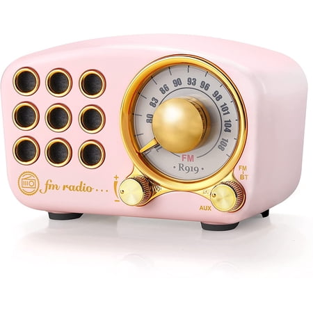 Retro Bluetooth Speaker, Vintage Radio- FM Radio with Old Fashioned ...