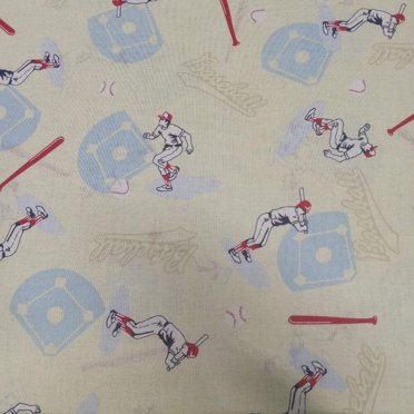 Baseball Fastball Panel Cotton Fabric - Walmart.com
