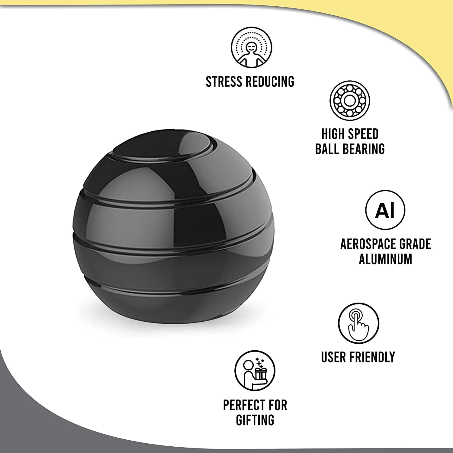 Buy Four Brothers Kinetic Desktop Ball Toy - Aluminium Alloy Optical ...