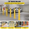 42" Safety Bollard - 5.5" OD Steel Barrier - Yellow Powder Coat ...